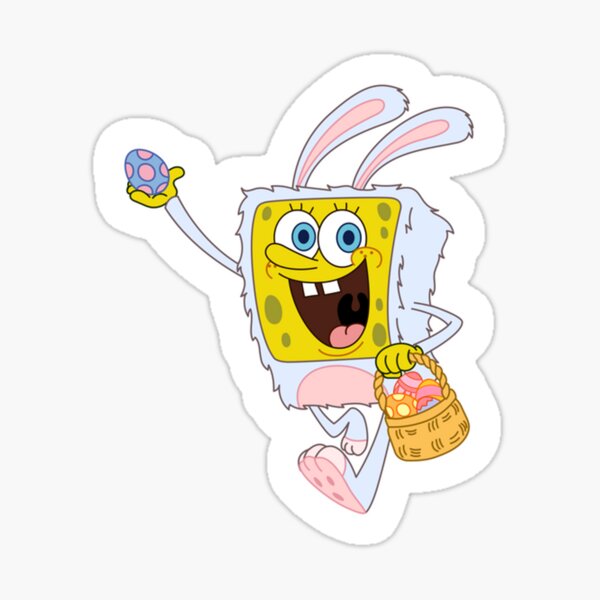 "Easter Bunny SpongeBob" Sticker for Sale by bowenfred38 | Redbubble