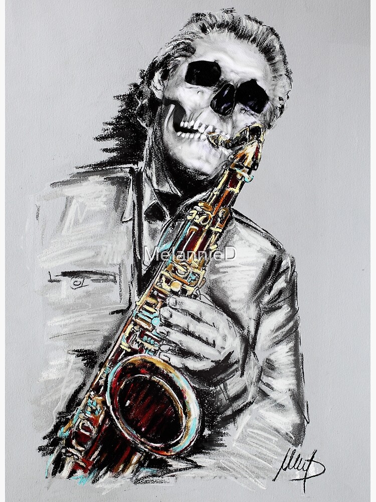 "Jazz Sax Skull" Poster for Sale by MelannieD | Redbubble