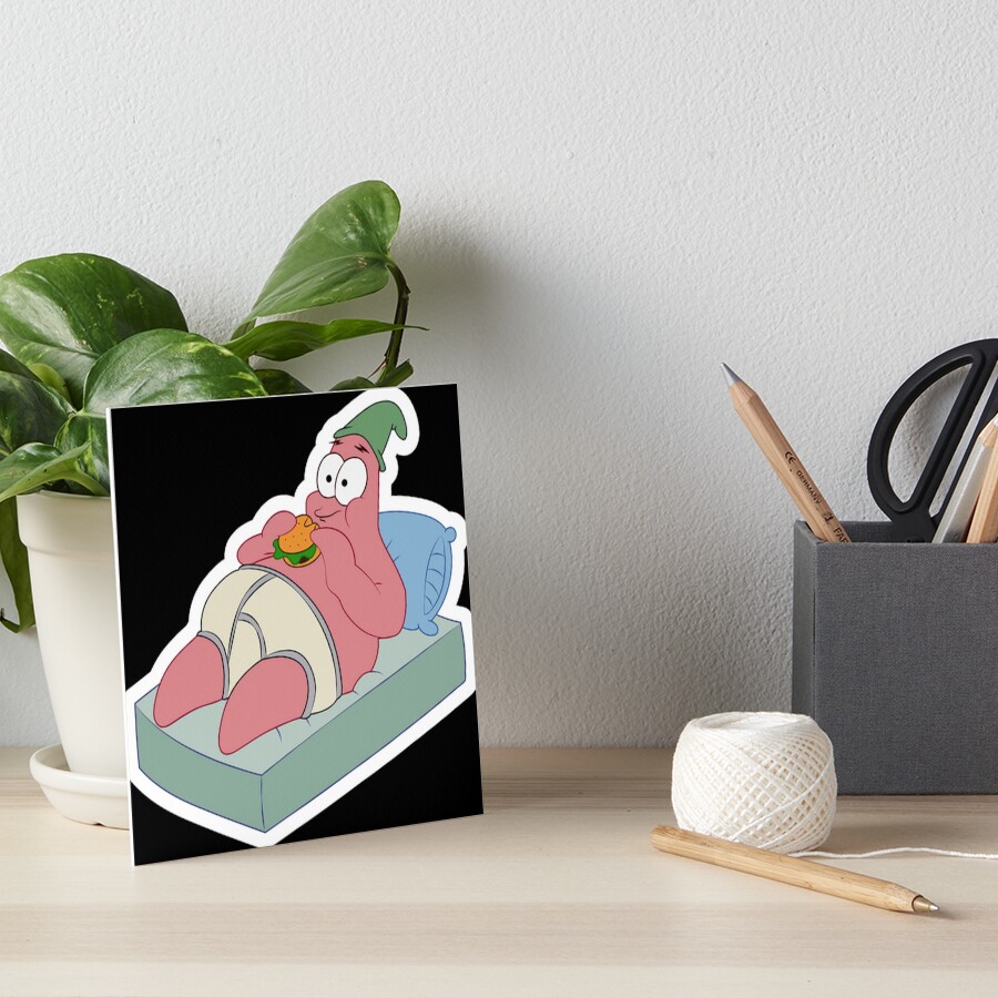 "Patrick Star Eating Burger" Art Board Print by bowenfred38 | Redbubble