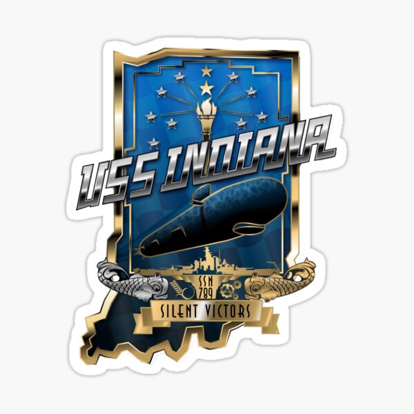 "SSN-789 USS Indiana Crest" Sticker for Sale by Spacestuffplus | Redbubble