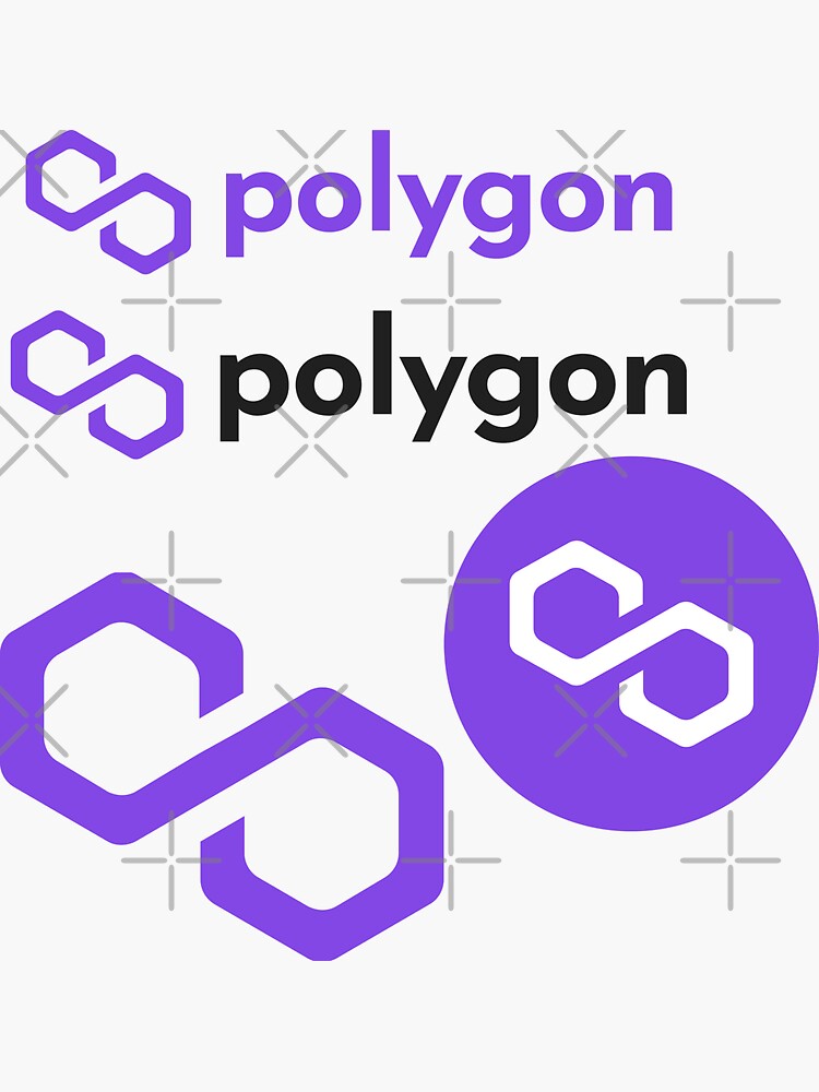 "Polygon cryptocurrency - Polygon MATIC" Sticker by karimhodo | Redbubble