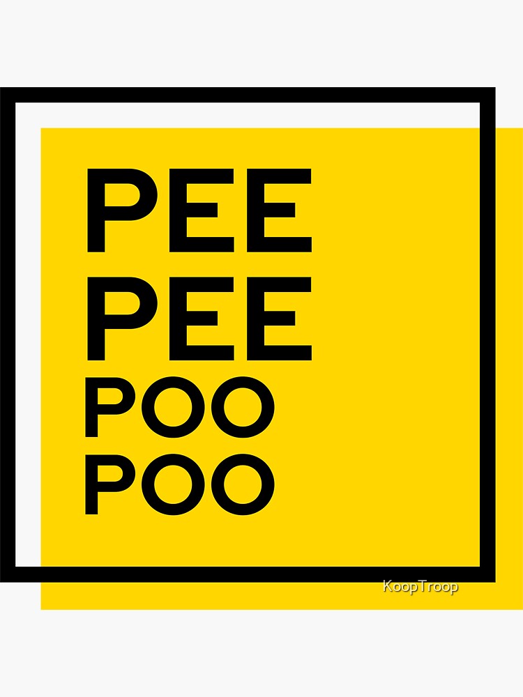 "Peepeepoopoo with yellow background" Sticker for Sale by KoopTroop ...