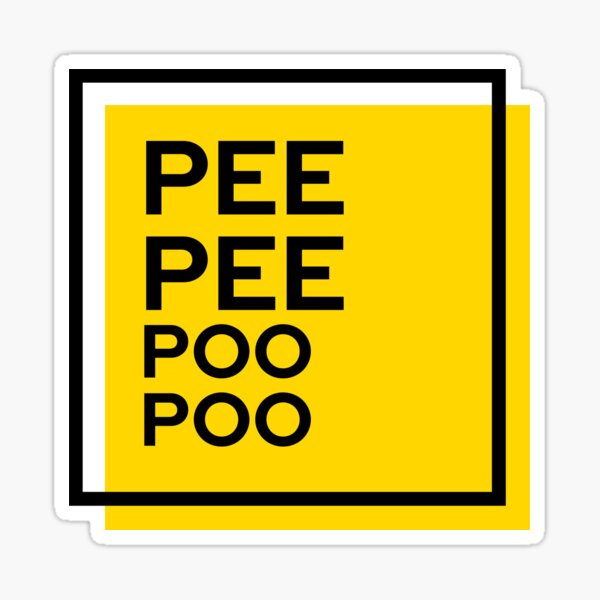 "Peepeepoopoo with yellow background" Sticker for Sale by KoopTroop ...