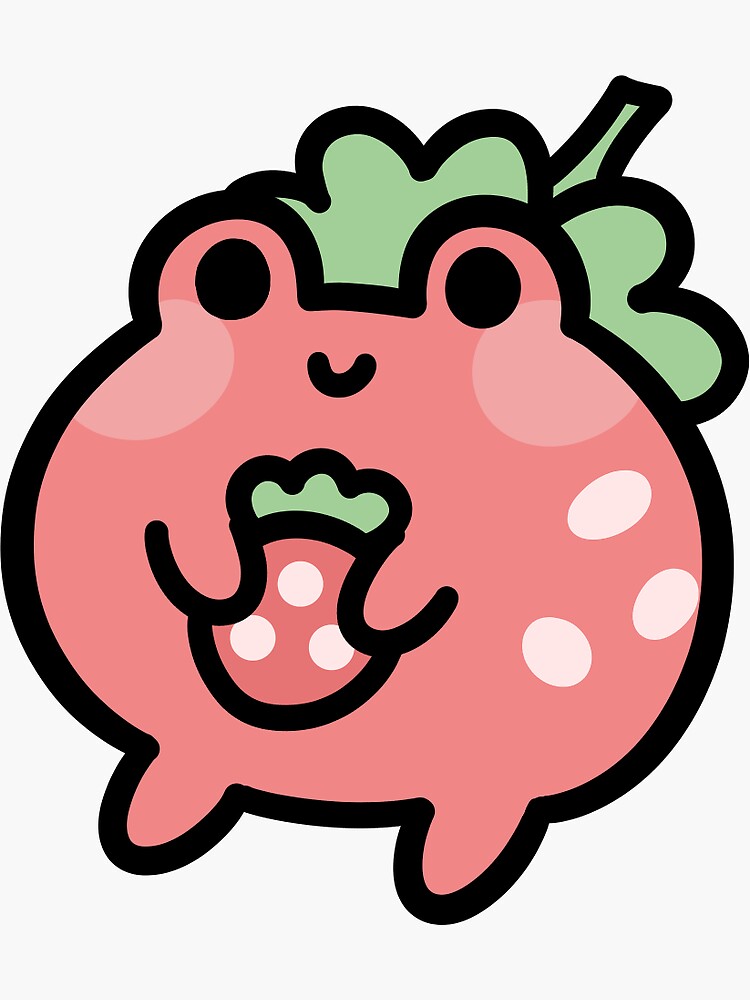 "Strawberry frog" Sticker for Sale by MellowMelloShop | Redbubble