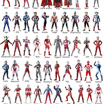 "line ups of ultraman" Poster for Sale by rolandos | Redbubble