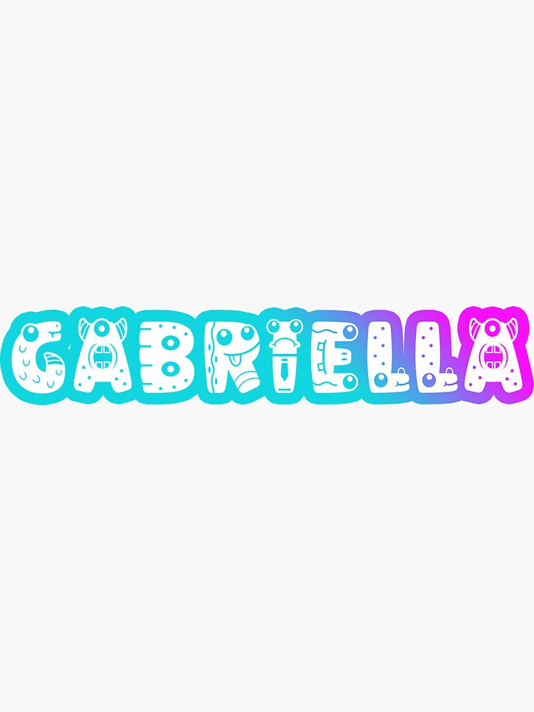 "Monster Name GABRIELLA Kawaii Name Design" Sticker by Custom-Name ...