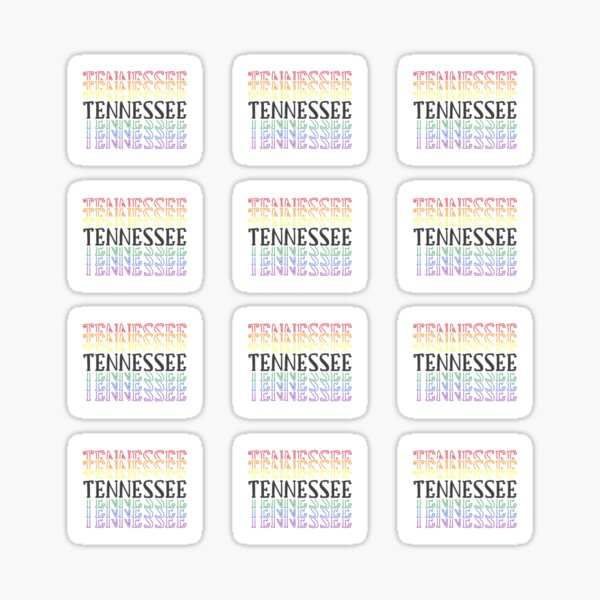 "Tennessee Mirrored Word In Rainbow - Gay Pride Design" Sticker for ...