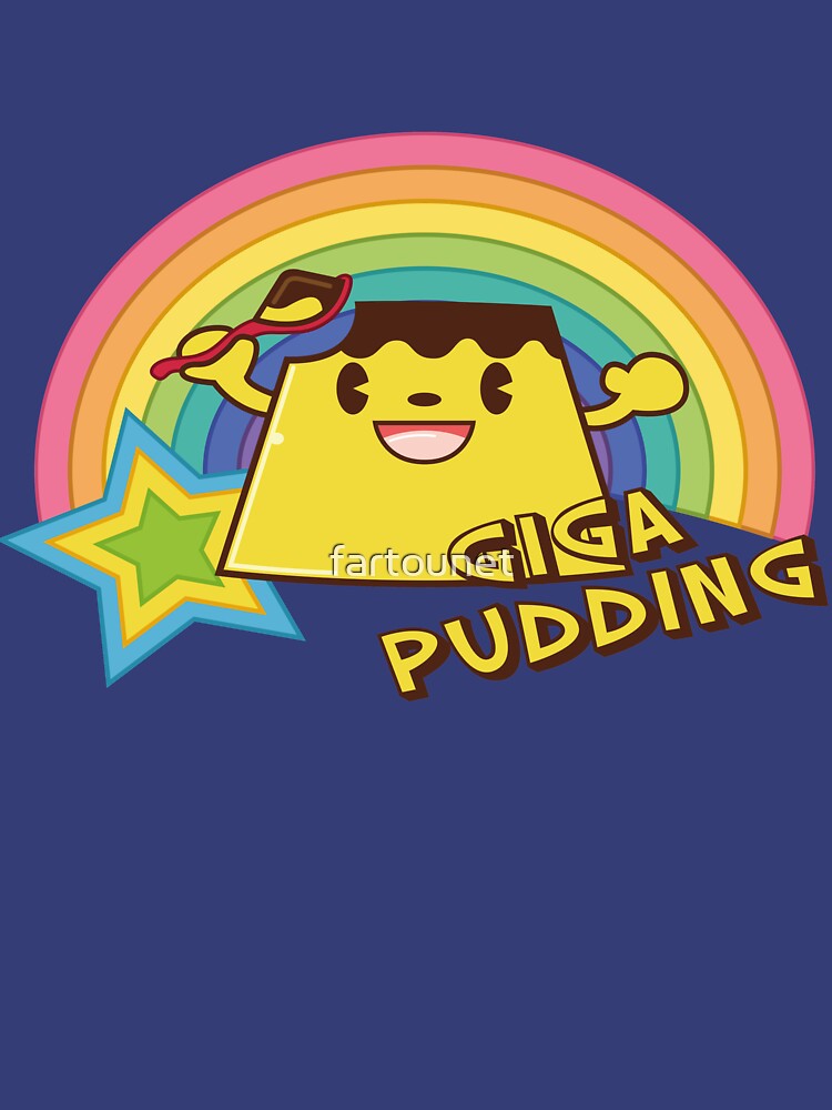 "Giga Pudding" T-shirt for Sale by fartounet | Redbubble | giga t ...