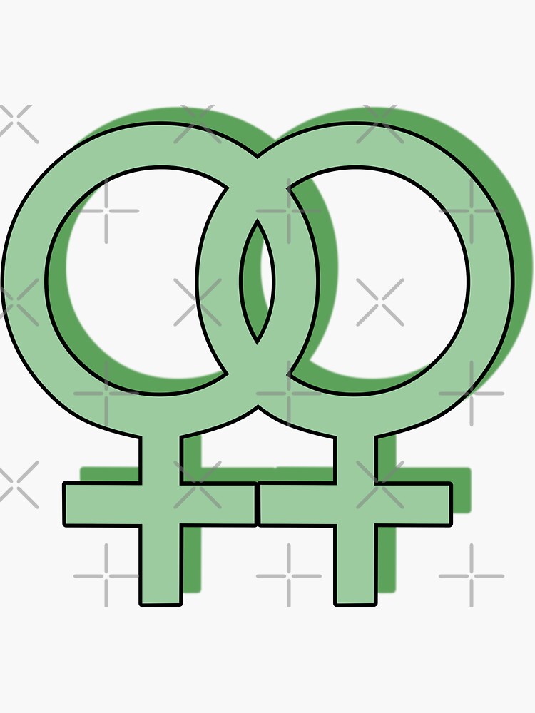 "double female symbol" Sticker for Sale by strawberryseeds | Redbubble