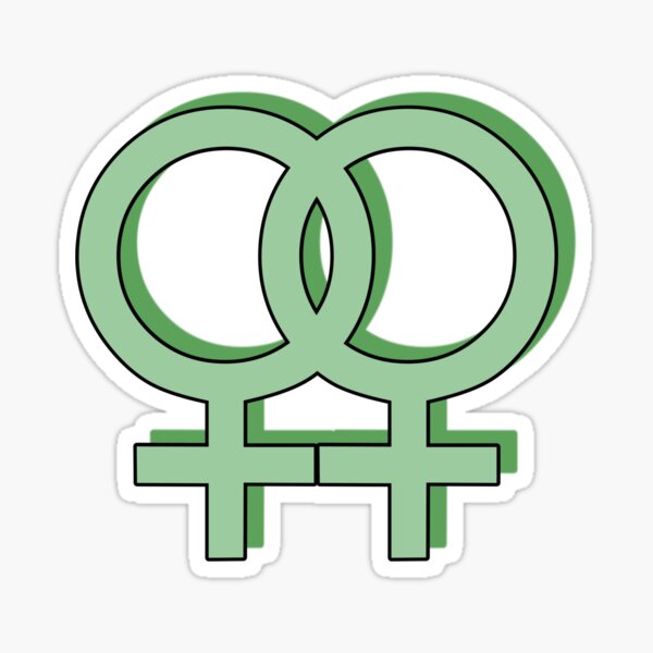 "double female symbol" Sticker for Sale by strawberryseeds | Redbubble