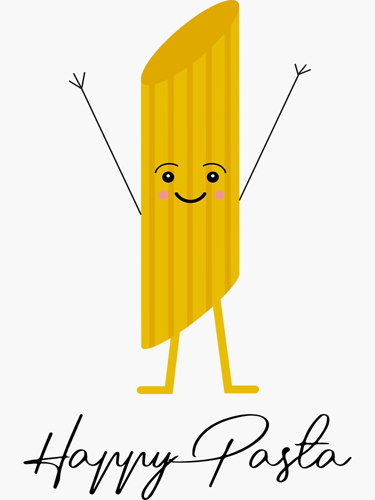 "Happy Pasta" Sticker for Sale by NaniStorE | Redbubble