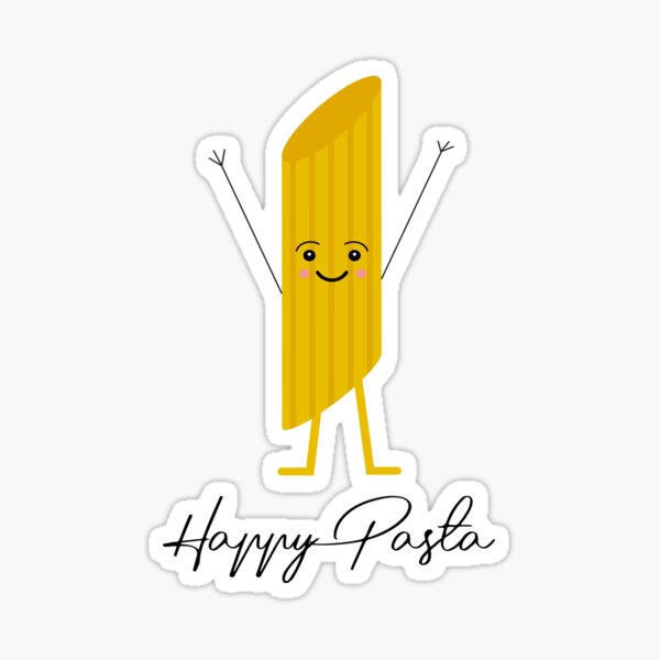 "Happy Pasta" Sticker for Sale by NaniStorE | Redbubble