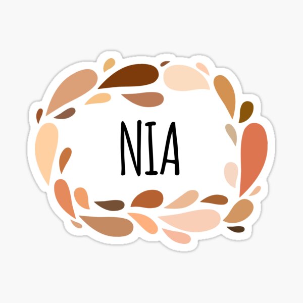 "Nia - Names for Wife Daughter and Girl" Sticker for Sale by kindxinn ...