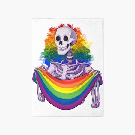 "Pride Skeleton" Art Board Print for Sale by StarSketchMEH | Redbubble