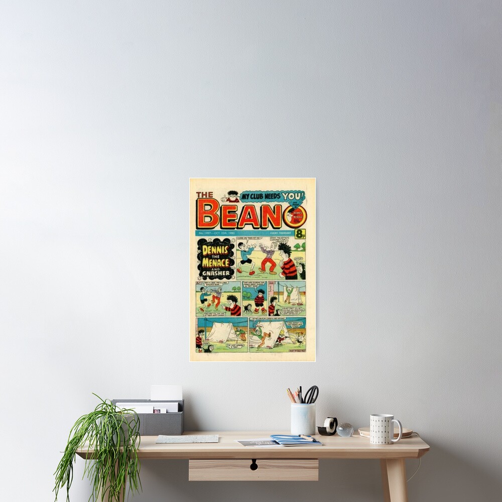 "The Beano comic strip, Dennis the Menace and Gnasher" Poster for Sale ...