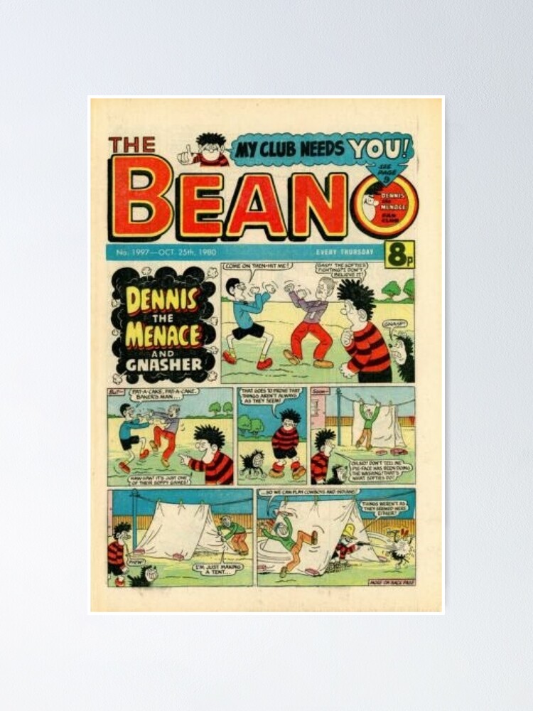 "The Beano comic strip, Dennis the Menace and Gnasher" Poster for Sale ...