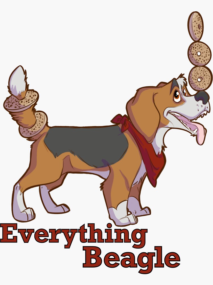 "Everything Beagle " Sticker for Sale by stinkybrowndogs | Redbubble