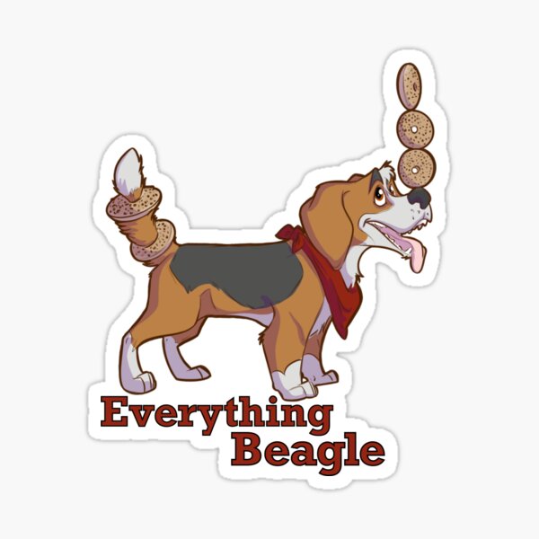 "Everything Beagle " Sticker for Sale by stinkybrowndogs | Redbubble