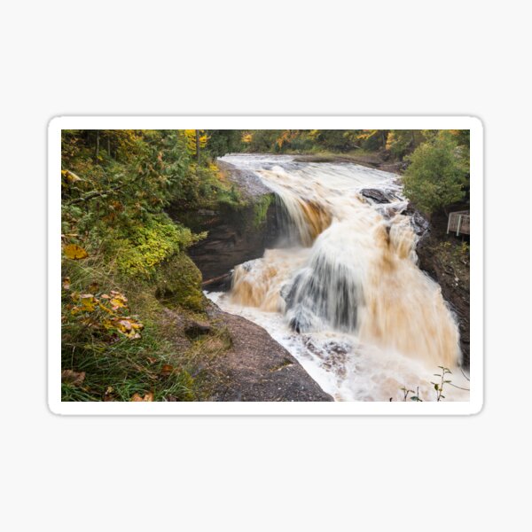 "Rainbow Falls - Black River Scenic Byway, Michigan" Sticker for Sale ...