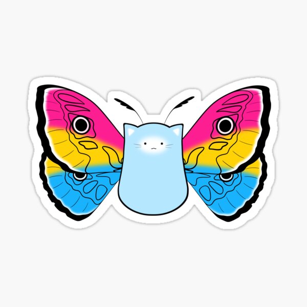 "KittyFly Pan Pride" Sticker for Sale by LennoxMoss | Redbubble