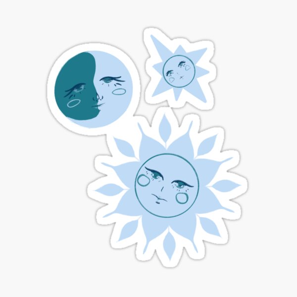 "My sun, moon and star" Sticker for Sale by shadinaa | Redbubble