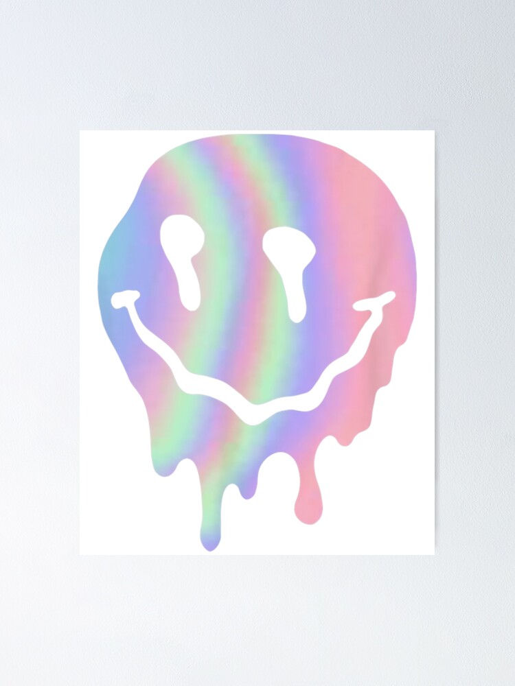 "Funny Melted Acid LSD MDMA Smiley Face Psychedelic " Poster for Sale ...