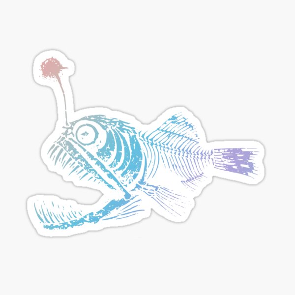 "Angler Fish Gradient" Sticker for Sale by tragicgraphics | Redbubble