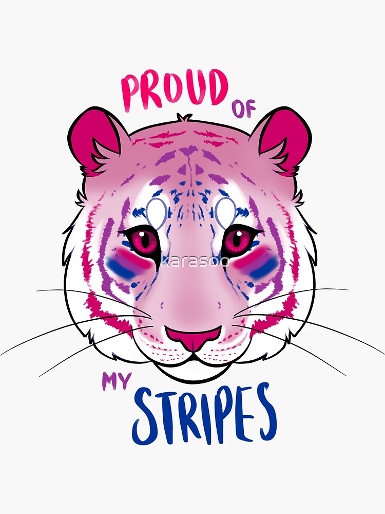 "Bi Pride Tiger" Sticker for Sale by karasoo | Redbubble
