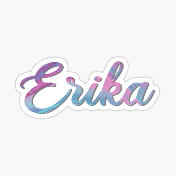 "Erika Marble Name" Sticker for Sale by Yellowbubbless | Redbubble