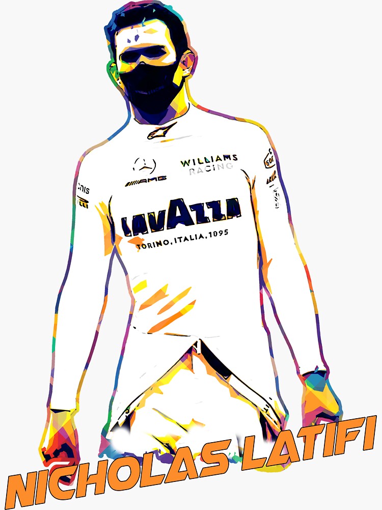 "Nicholas latifi driver" Sticker for Sale by Peter1719 | Redbubble