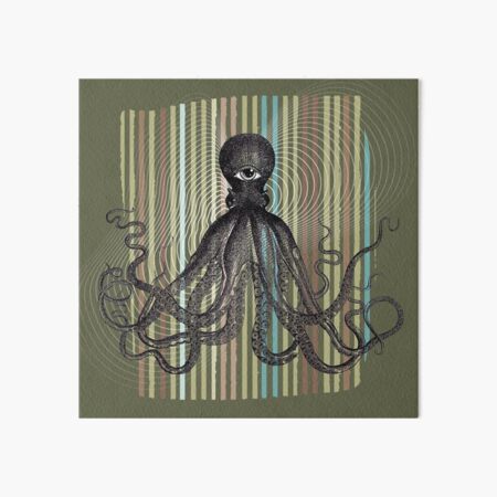 " Octopus Third Eye and Pixie Stick Retro Vibes" Art Board Print for ...