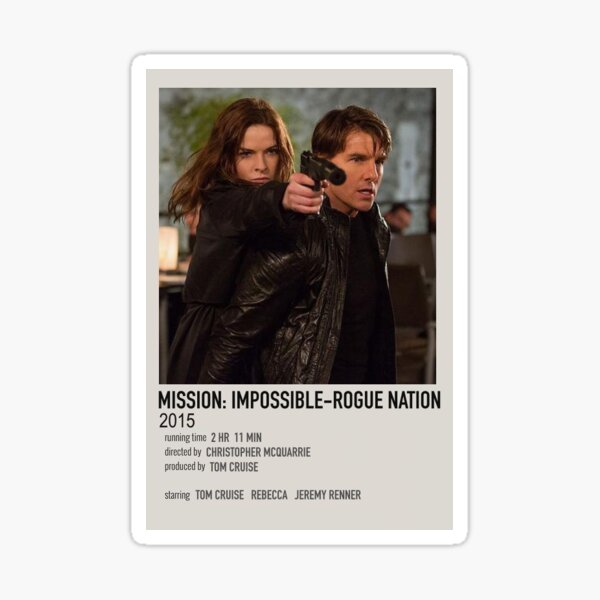 "mission impossible movie card" Sticker for Sale by paytonhd | Redbubble