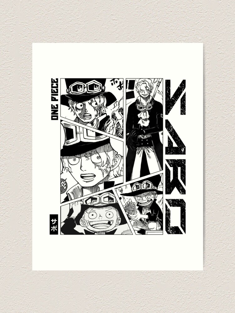 "Sabo Manga Panel - Black and white version" Art Print for Sale by ...