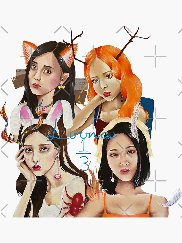 "LOONA 1/3 "The Lovely and The Evil" Transparent Ver." Sticker for Sale ...