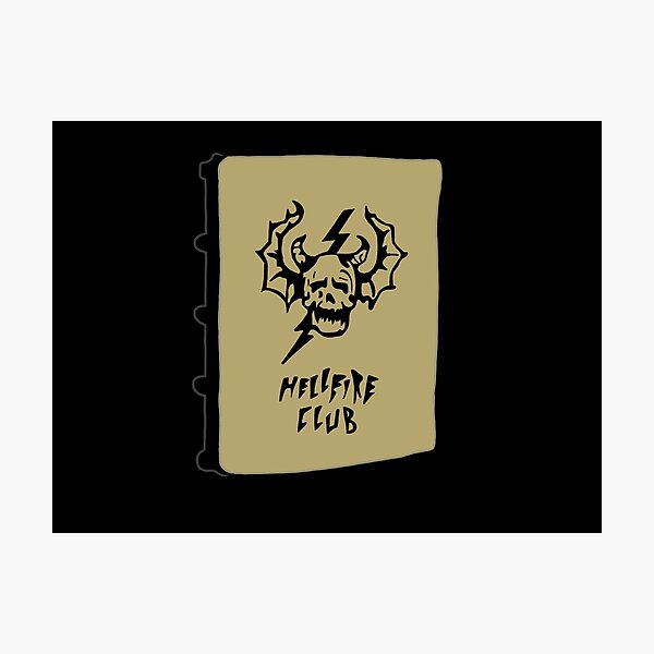 "stranger things hellfire club book" Photographic Print for Sale by ...