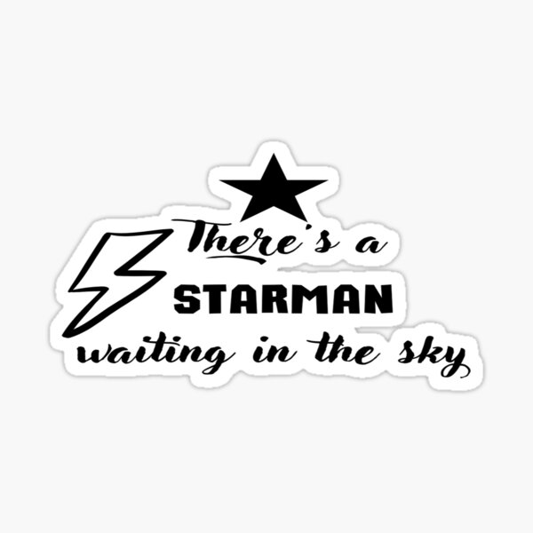 "David Bowie, Starman" Sticker for Sale by LuruRoca | Redbubble