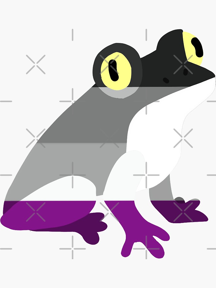 Asexual Frog Sticker For Sale By Hellotherenerds Redbubble