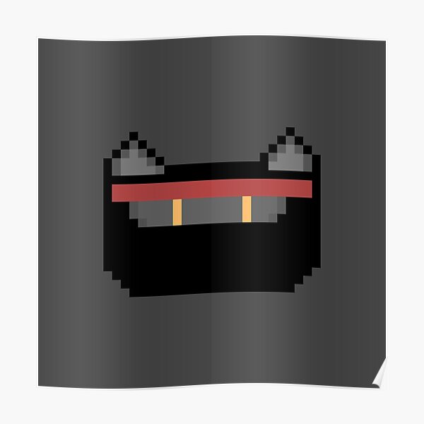 "4bit ninja cat" Poster for Sale by Pluviophiles | Redbubble