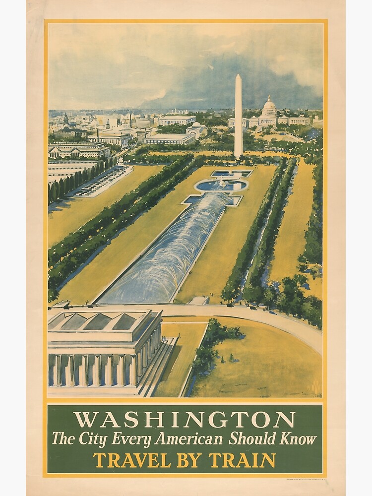 "Washington Vintage Travel Poster" Poster for Sale by PDArtiste | Redbubble
