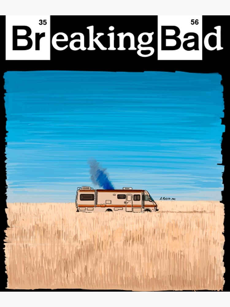 "Breaking Bad T-ShirtBreaking Bad RV Scene Illustration with Title T ...