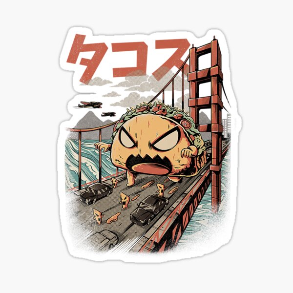 "Giant Taco Monster Kaiju Mexican Food Kawaii Anime Taco T-Shirt ...