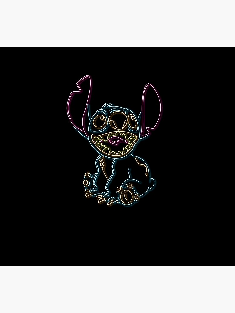 "Lilo amp; Stitch Neon Stitch Outline Hoodie" Poster for Sale by ...