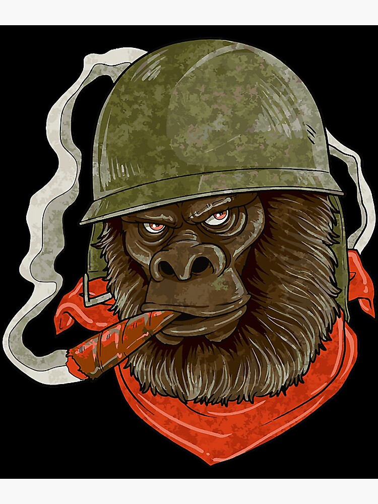 "Mens Gorilla Silverback Smoking A Cigar" Poster for Sale by EdJovanovski | Redbubble