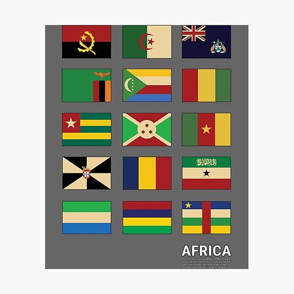 "Africa Country Flags Set Classic Art" Photographic Print for Sale by ...