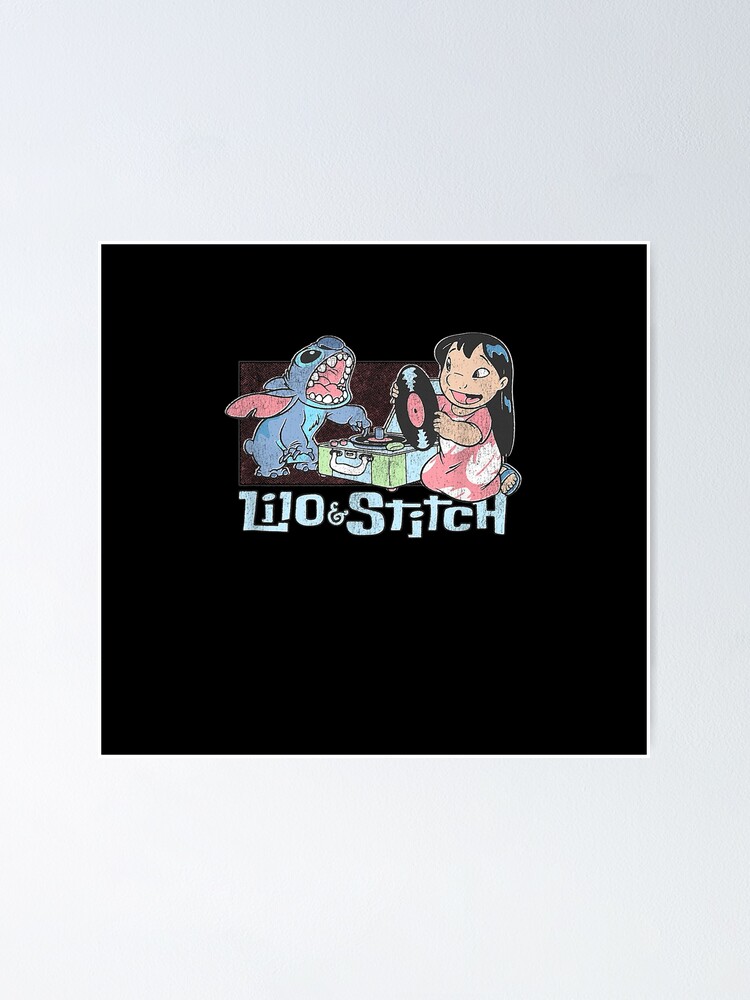 "Lilo amp; Stitch Record Player T-Shirt" Poster for Sale by AndreSonnen ...