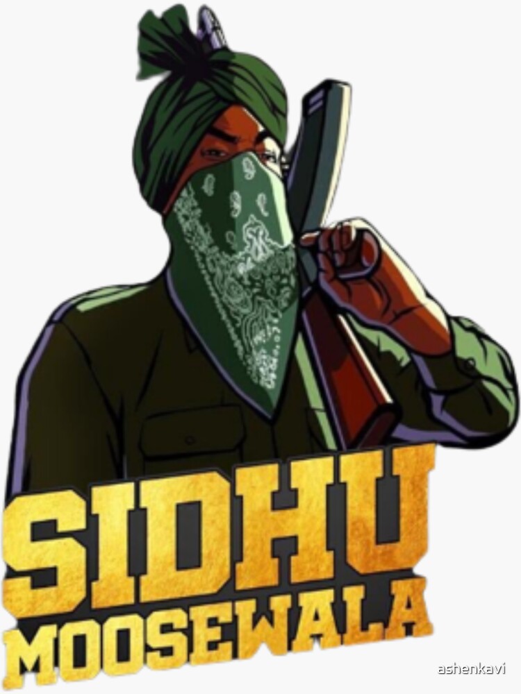 "sidhu moose wala" Sticker by ashenkavi | Redbubble