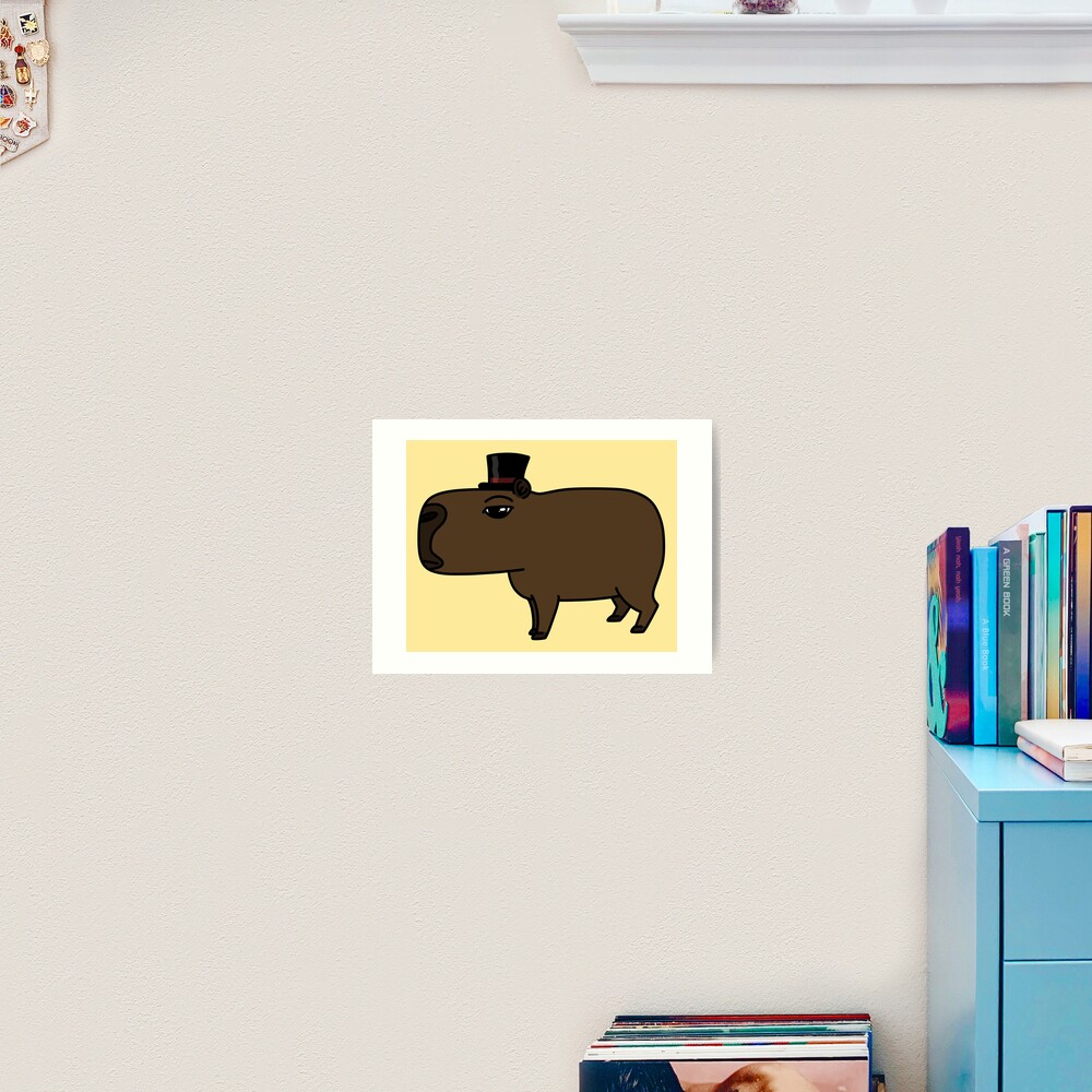 "Capybara in a Top Hat" Art Print for Sale by PoeTatoes | Redbubble