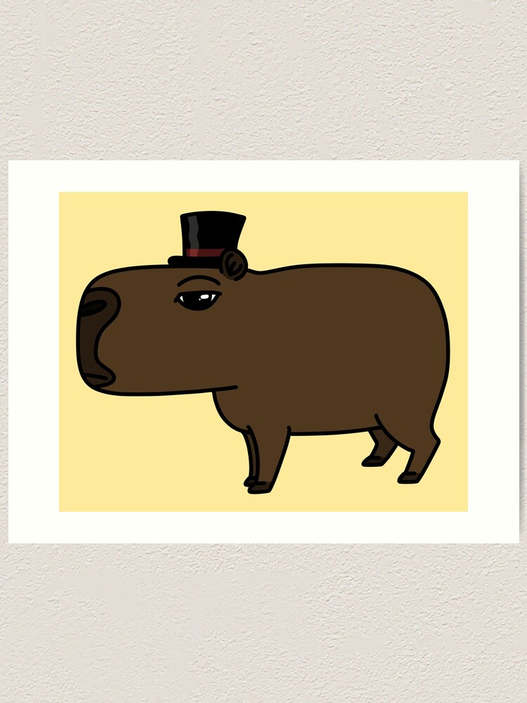 "Capybara in a Top Hat" Art Print for Sale by PoeTatoes | Redbubble