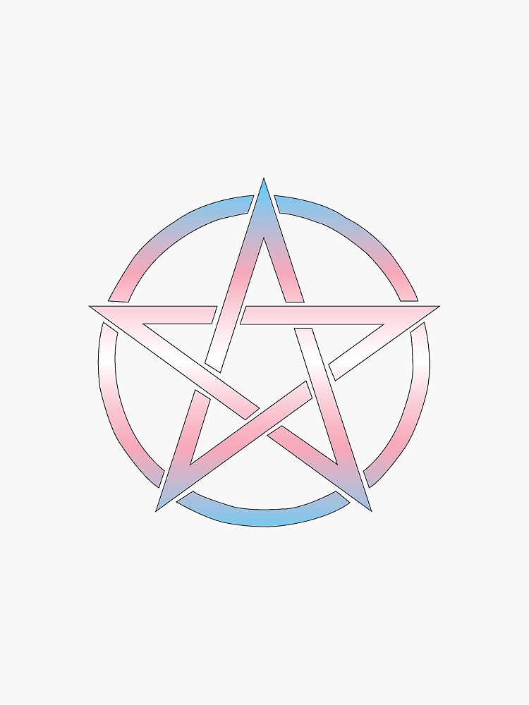 "Transgender Pride Flag Pentagram" Sticker for Sale by BrigidWriter ...
