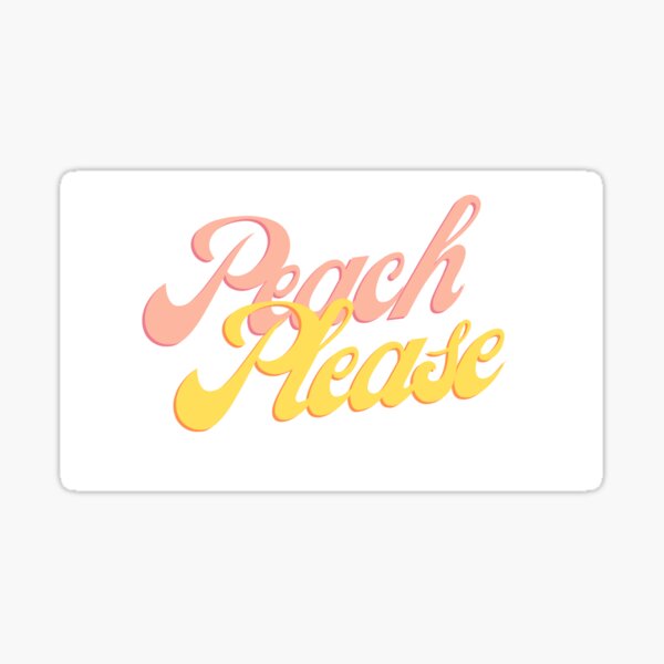 "Peach Please" Sticker for Sale by itsaspookypeach | Redbubble